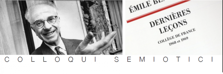 A partire da Émile Benveniste – Urbino 20 e 21 febbraio 2017 | Semiotica